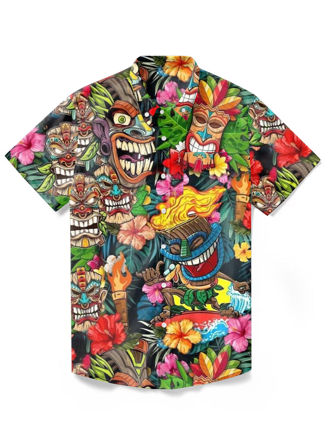 Hawaiian Tiki-100% Cotton Shirt – Hallyy