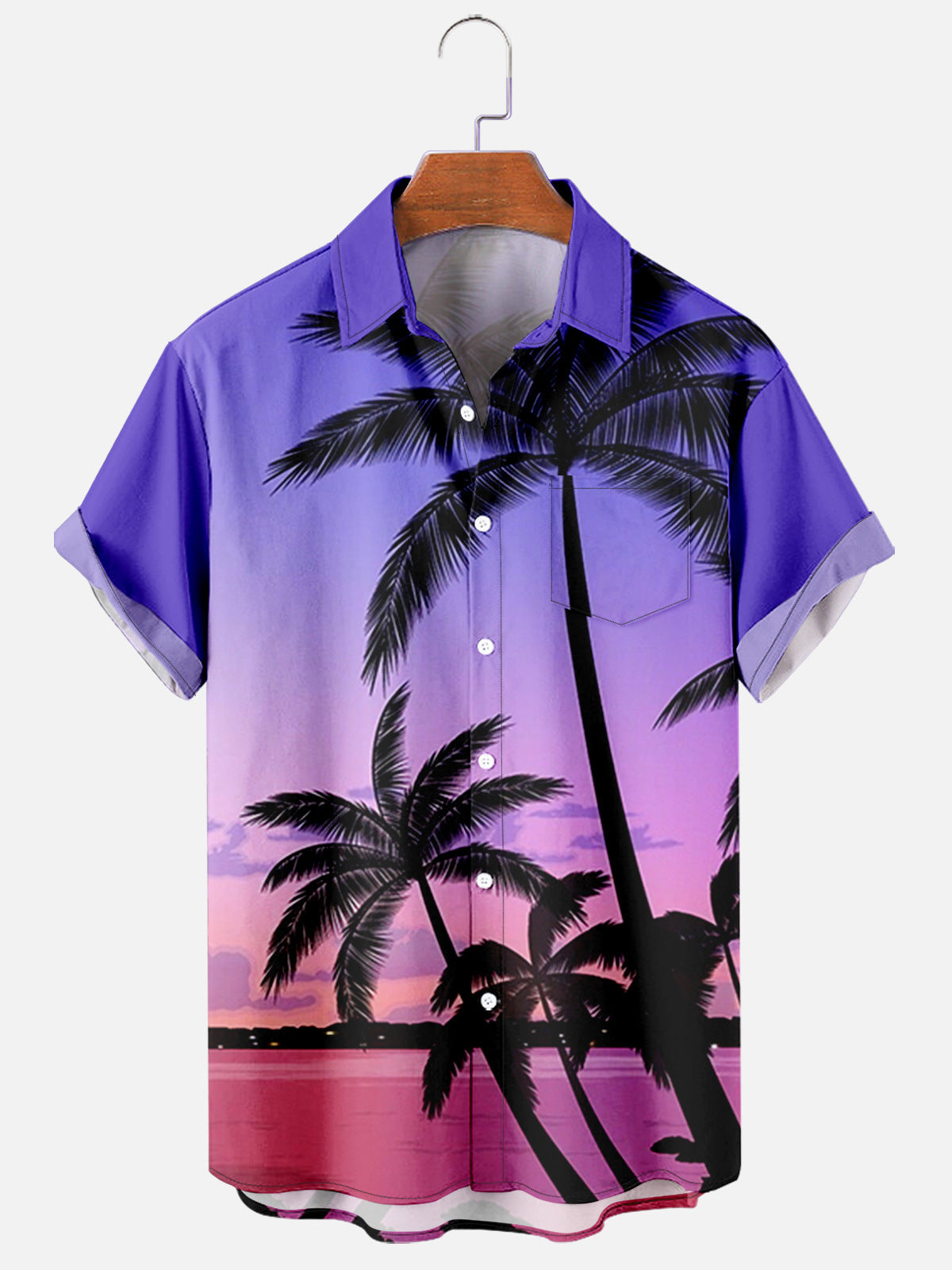 Hawaiian Casual Coconut Print Men's Simple Shirt – Hallyy